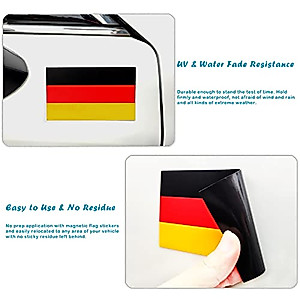 JBCD Germany German Flag Magnet Decal - for Car Truck or SUV (3 Pack, 3x5 Inches)