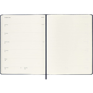 Moleskine Classic 18 Month 2022-2023 Weekly Planner, Hard Cover, XL (7.5" x 9.75"), Sapphire Blue