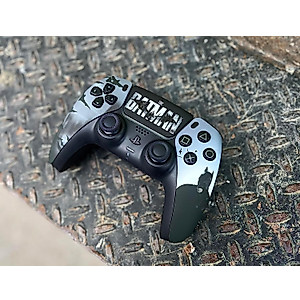 MODDEDZONE Smart Extreme Modded Controller + Anti Recoil 2 Remap Buttons & Interchangeable Thumbsticks & Hair Triggers, Tactical Buttons Compatible with PS5 Custom Controller PC (Bat)