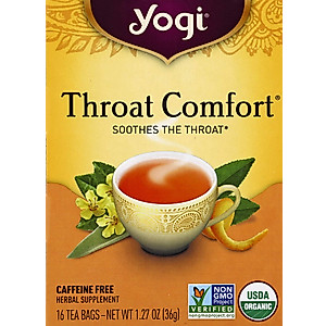 Yogi Tea Organic Throat Comfort Tea, 16 ct