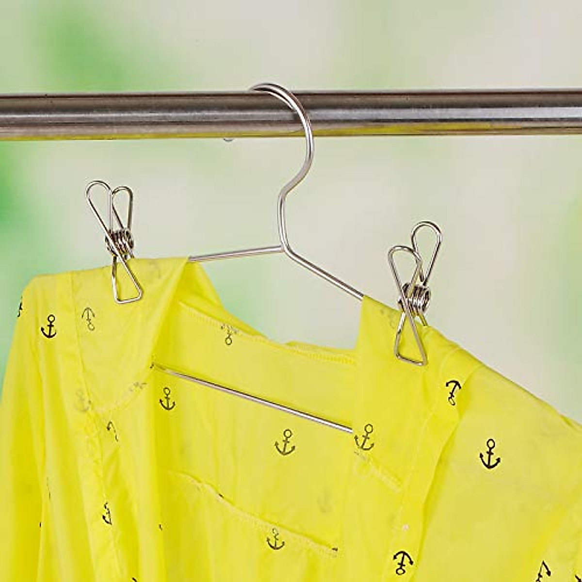 Clothes Pins 40 Pack Stainless Steel Clothesline Clips 2.2" ClothesPins Outdoor Indoor Laundry Drying Piece Clothesline Pins for Home and Office Fastener