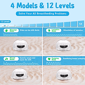 Wearable Breast Pump Hands Free: - Double Electric Portable Breastfeeding Pump, Automatic Wireless Breastpump Handsfree, Painless Hidden Pumpables Milk Extractor Rechargeable 2 Pack