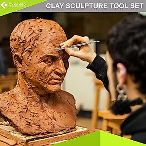 CYNAMED 10 Pc Stainless Steel Spatula Wax & Clay Sculpting Tool Set