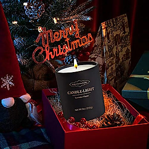 Gifts for Women, Sandalwood Rose Candles, Home Scented Candle, 8 oz Fall Soy Candles, Birthday Gifts for Women, Christmas Thanksgiving Gifts for Women, Online Dating Present，Black Gift Box