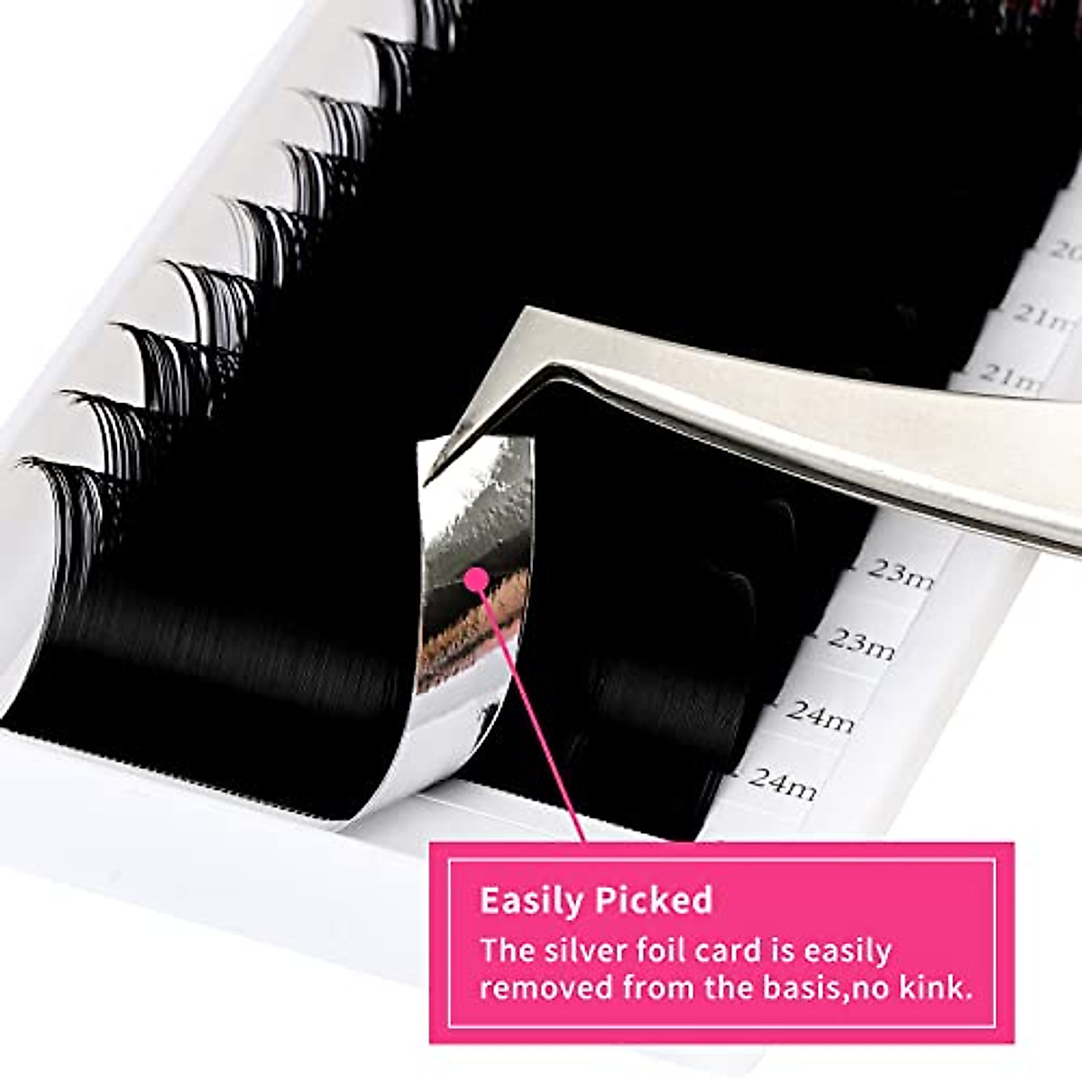 Eyelash Extensions C Curl Individual Lashes Not Easy Fans 0.07mm 20-25mm Mixed Tray Faux Mink Eyelash Extension Supplies Classic Lash Extensions Professional Salon Use by FADVAN (0.07mm-C, 20-25mm)
