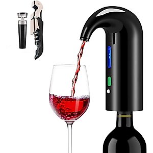 Electric Wine Aerator Gifts Electric Wine Pourer and Wine Dispenser Pump, Multi-Smart Automatic Filter Wine Dispenser with USB Rechargeable for Mother's Day Gifts, Travel, Home and Bar