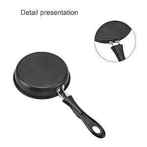 SunshineFace Egg Frying Pan Nonstick Frying Pan with Lid Mini Cooking Frying Pan Stainless Steel Frying Pans Smoke- Free Camping Stone Cookware, 6. 3 inch