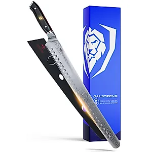DALSTRONG Slicing Knife - 14 inch - Extra Long Slicer Knife - Shogun Series Elite - Japanese AUS-10V Super Steel - Vacuum Treated - G10 Handle - Carving Slicer BBQ, Brisket Gift Knife- Sheath Included