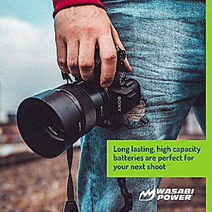 Wasabi Power Battery (2-Pack) and Dual USB Charger for Sony NP-FZ100, BC-QZ1 and Sony FX3, a1, a9, a9 II, a7C, a7R III, a7R IV, a7S III, a7 III, a7 IV, a6600 (KIT-BB-FZ100-02)