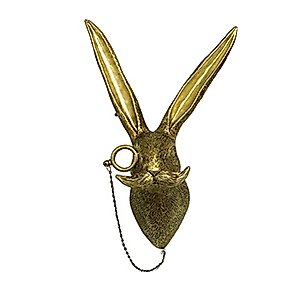 Fdit Head Wall Decor, Wall Art Decor Deer Head Wall Hanging, Home Decor Waterproof Bronzed Resin Animal Hanging Sculpture Sunscreen Animal Head Wall Hanging Ornaments (Rabbit)