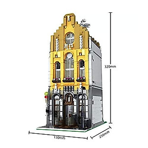 General Jim's Architecture Building Blocks Lighted Ice Cream Parlor 2605 Pieces with LED Light Set Included City Store Building Toy Set for Adults and Teens