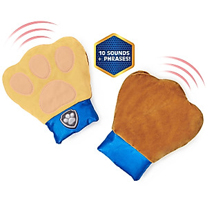 Paw Patrol, Chase Hero Paws Role Play Plush Toy with 10 Sounds and Phrases, Pretend Play Costume for Kids Ages 3 and up