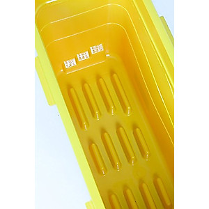 Rubbermaid Commercial Products FGQ95088YEL HYGEN Storage and Charging Bucket for Microfiber Mops Yellow, 12.5" x 8.8" x 25.8"