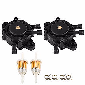 Dxent 24 393 16-S/ 24 393 04-S 808656 Fuel Pump w Fuel Filter for BS 808492 491922 Kohler 15 393 01-S John D LG808656 M138498 M145667 Kawasaki 49040-7001 CH17-CH25 CV17-CV25 Lawn Mower Generator 2PCS