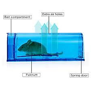 Generic PestSimple Humane Mouse Trap. Catch and Release. No Kill. 2 Pack, Blue/Brown