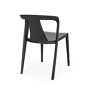 Christopher Knight Home Ianthe Outdoor Dining Chair (Set of 2), Black