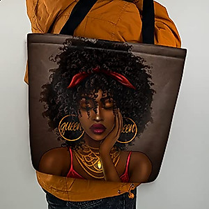 African American Women Tote Bag Shoulder Bag Satchel Handbag For Work Travel School Gift Bag
