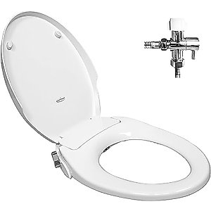 GenieBidet [ELONGATED] Bidet Attachment for Toilet Seat | Fits Your Current Toilet Seat - No Wiring & Easy Install | Self Cleaning Dual Nozzles, Rear & Feminine Cleaning | Travel Bidet Gift Included