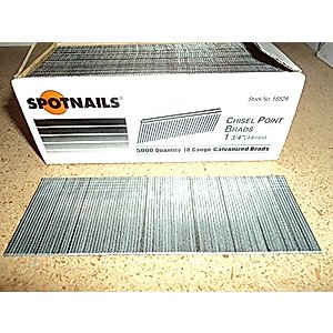 18 Gauge Brads 1 3/4" Spotnails 18528 Galvanized Brad Nails (50,000) Case ;#G344T3486G 34BG82G429039