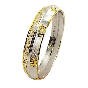 Bhima Jewelers and Gifts Handmade 999 solid sterling Silver Sikh Khalsa Kara or Kada or Bracelet/Bangle with brilliant finish, Punjabi Kada: Made in USA