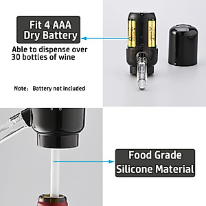 Electric Wine Aerator Pourer Automatic Wine Dispenser Pump with Retractable Tube for One-Touch Instant Oxidation Smart Wine Aerator Decanter Gift for Wine Lovers