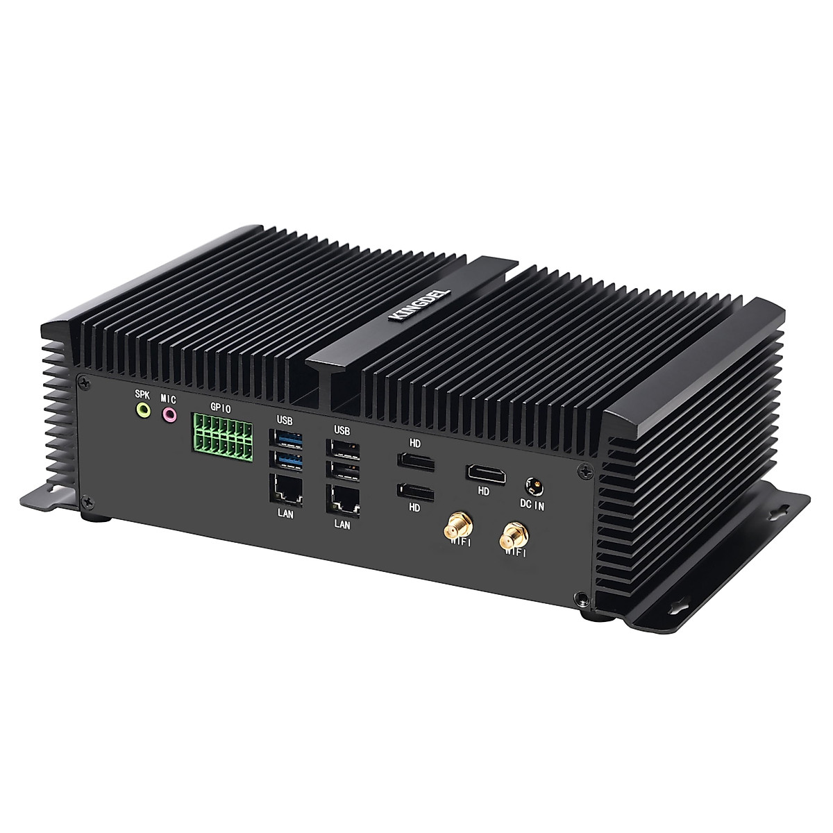 KINGDEL NC9000 Mini Gaming PC Core i7-10750H 8 Cores 16MB Cache Max 5.00GHz CPU, 32GB DDR4 RAM 1TB SSD 3xHD 6xCOM 8xUSB Support WOL PXE Restore AC Power Loss