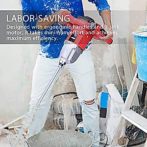 VIVOHOME 110V 1600W Electric Handheld Paint Cement Mortar Mixer Machine with 7 Adjustable Speed