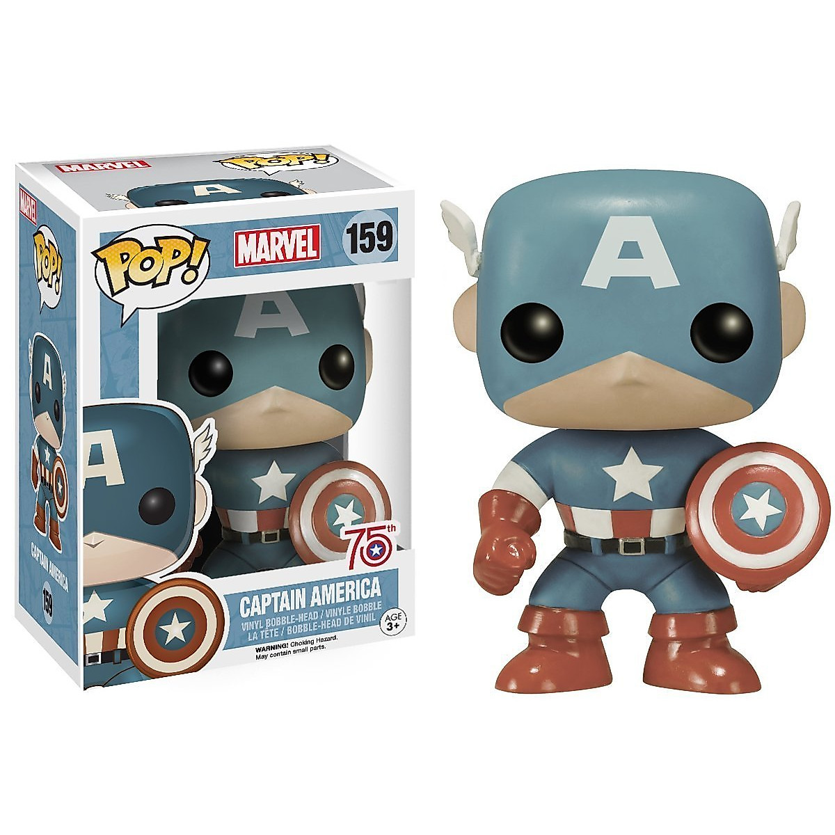 Funko POP Marvel: Captain America Sepia Tone 75th Anniversary Action Figure (Amazon Exclusive)