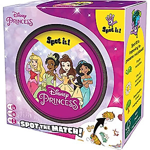 Zygomatic Spot It! Disney Princess Card Game | Fast-Paced Symbol Matching Observation Game | Visual Game | Fun Family Game for Kids and Adults | Age 4+ | 2-8 Players | Avg. Playtime 15 Mins | Made