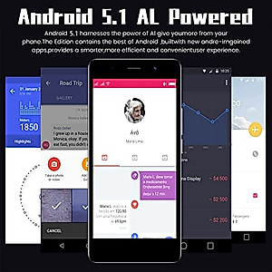 Smart Phone,12 Pro Android 5.1 Smartphone HD Full Screen Phone,Dual SIM Unlocked Smart Phone,2G RAM+8GB ROM,5.0 Inch Cellphones Mobile Phones, Gift for Friends Family (Black)