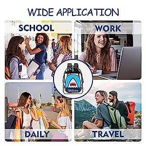 Ecautly Personalized Shark Clear Backpack for Boys, Custom Clear Backpack for School with Name, PVC See Through Transparent for Boys School Waterproof Backpack, Back to School Gifts for Boys Kids