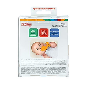 Nuby Silicone Wrist Teething Mitten - Teether Ring - 3+ Months - Koala