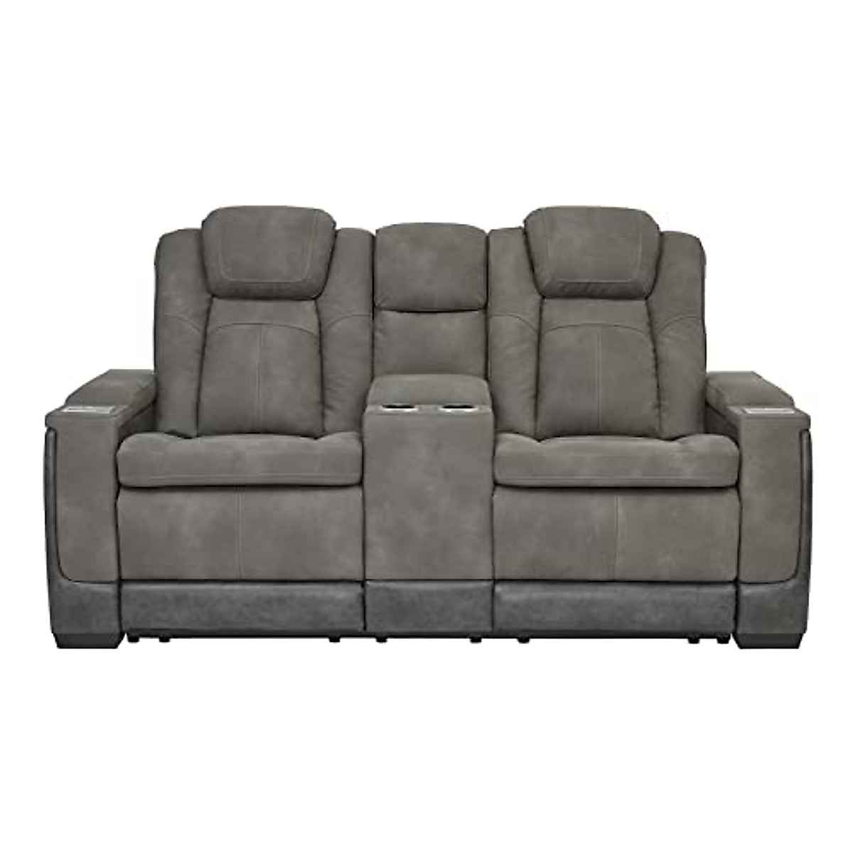 Signature Design by Ashley Next-Gen DuraPella PWR REC Loveseat/CON/ADJ HDRST, 75"W x 40"D x 43"H, Gray