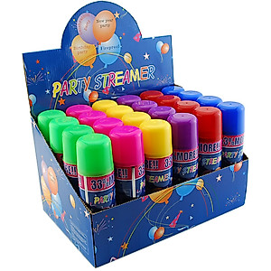 48 Pack Wholesale Lot: Party Crazy String Streamer Spray Cans Wholesale Lot