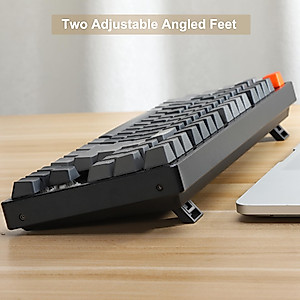 Keychron K8 87 Keys Wireless Mechanical Keyboard, 80% Layout Bluetooth TKL Tenkeyless RGB Backlight with Gateron G Pro Brown Switch Aluminum Frame USB-C Wired Gaming Keyboard for Mac Windows