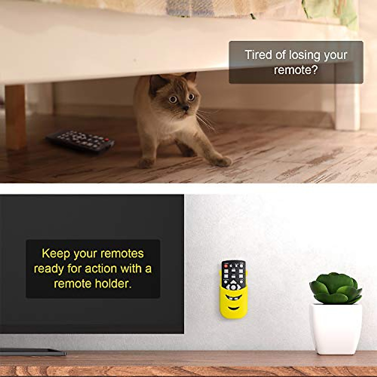 Replacement Remote Control for LG DP132 DP132NU DVD Player Remote Control for All LG DVD Player with Remote Control Holder, Universal Remote for LG COV31736202 DVD Remote with Remote Holder (Yellow)