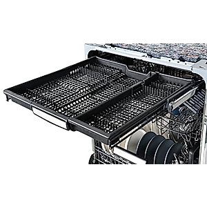 Kenmore 24" Built-In Stainless Steel Tub Dishwasher with EasyFlex 3rd Rack, SmartWash, UltraWash Plus, TurboDry, and MoreSpace Adjustable Rack, Energy Star Certified, Black