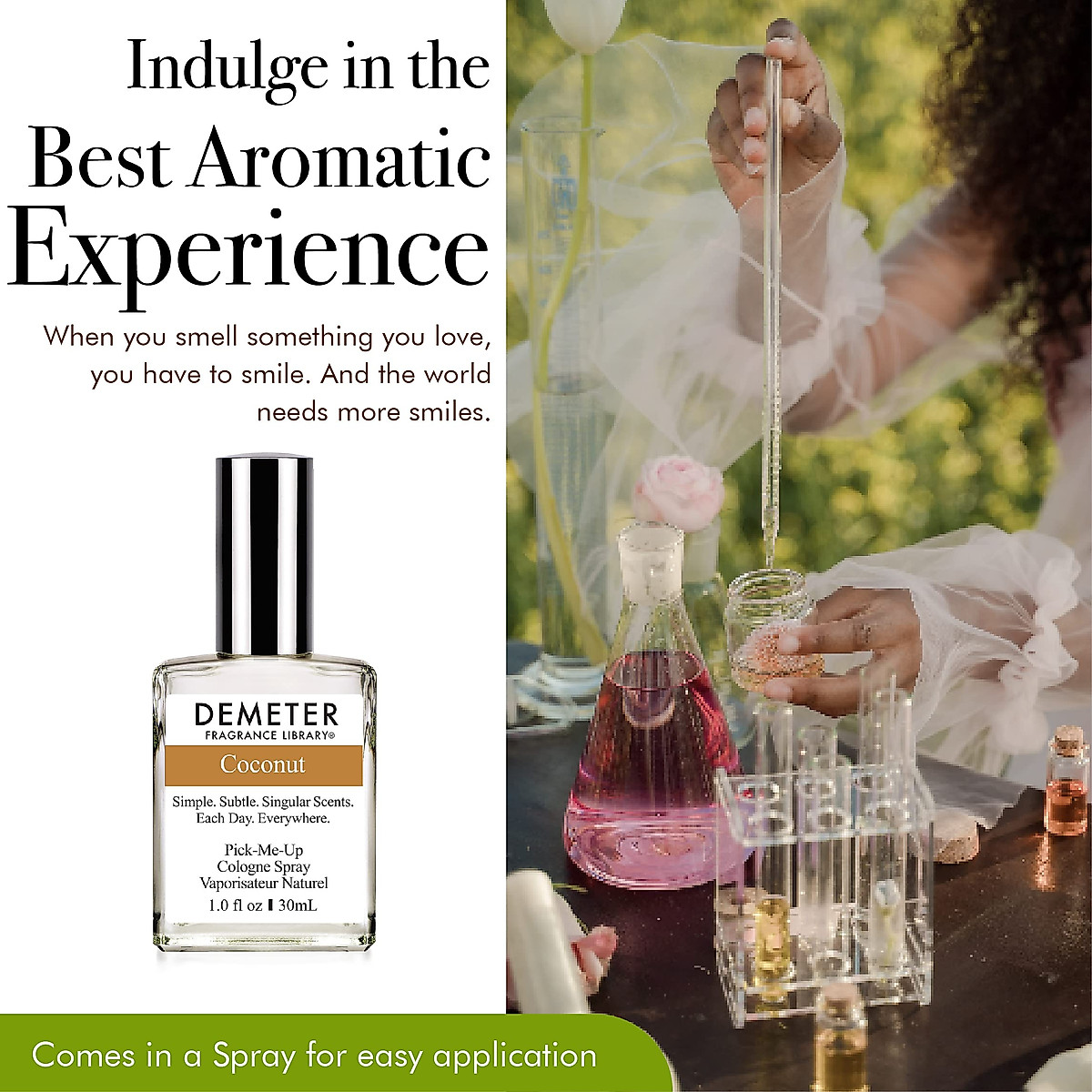 DEMETER Coconut, 1 Oz Cologne Spray, Perfume for Women And Men