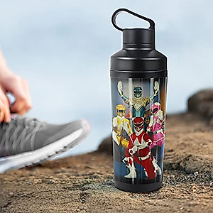Power Rangers OFFICIAL Stance 18 oz Insulated Water Bottle, Leak Resistant, Vacuum Insulated Stainless Steel with 2-in-1 Loop Cap