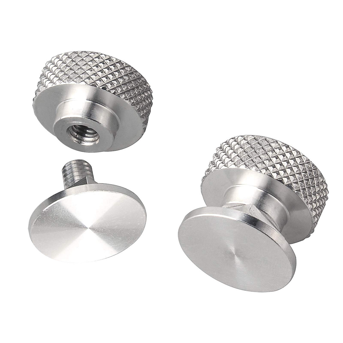 3mirrors Welding Hood (Pipeliner) Helmet Fasteners Headgear Replacement Parts Accessories Screws Flip Hood Aluminum - 1 Pair (Knurled)