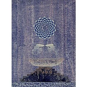 Twin Spiritual Birds Revealing the Flower of the Mystic. Direct from the artist, Limited Edition, Signed & Numbered by the Artist [ Off-Set Litho Print ]