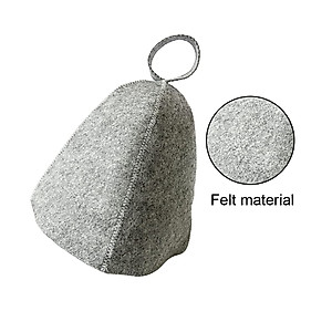 YidaSouko Sauna Hat Foldable Natural Felt Cap Soft Solid Cloche Hat for Hot Dry Steam Room Bath