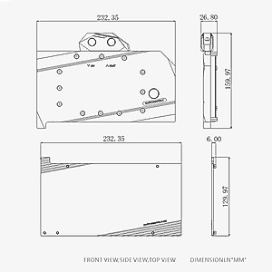 Copper GPU Water Cooling Block GPU Waterblock Graphics Card Water Cooling Block for Zotac GeForce RTX 4090 AMP Extrme AIRO Trinity (5V ARGB RBW Aura Effect LED Lights GPU Block with Backplate)