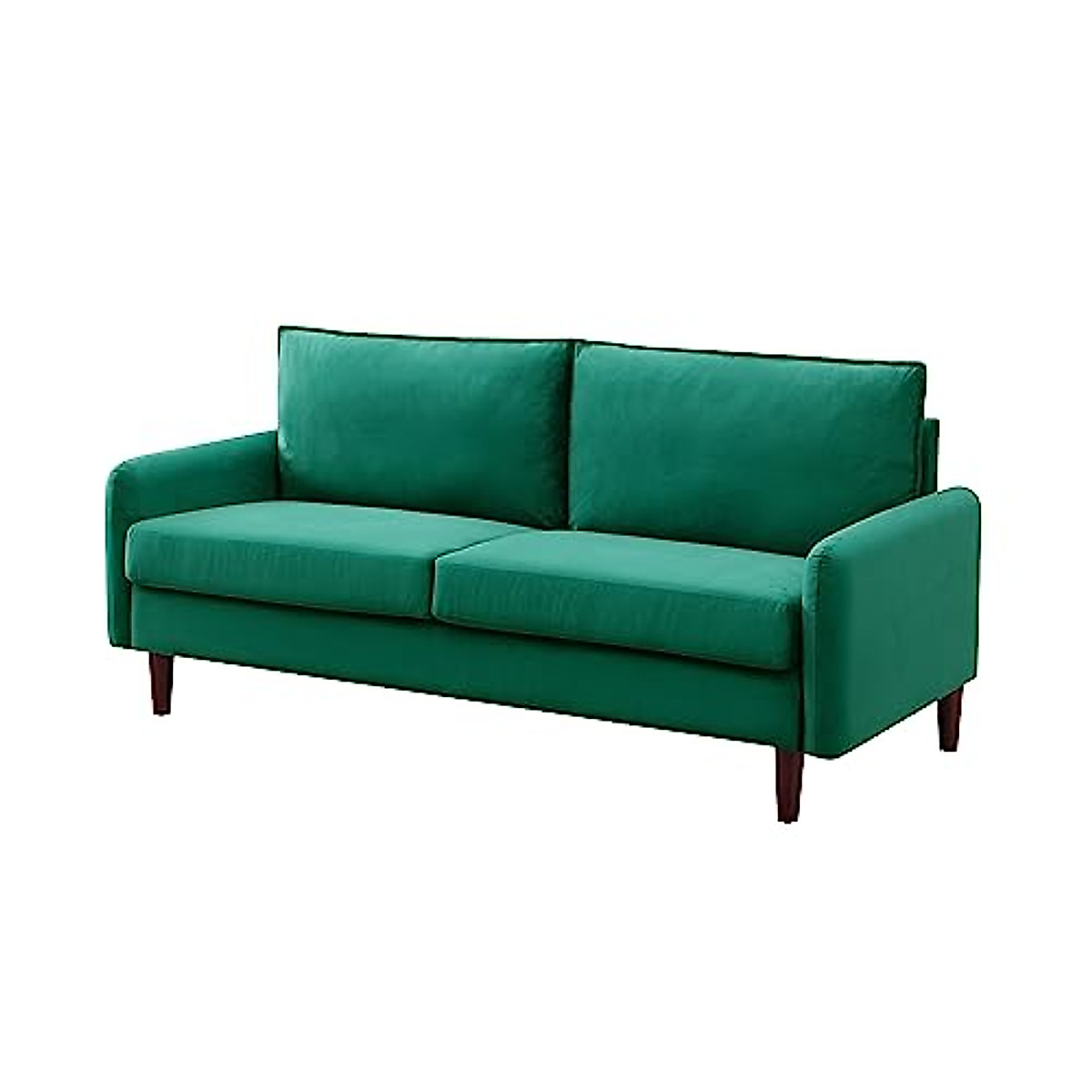 YUNLife&Home Loveseat Sofa,Modern Decor Accent Futon Love Seat Bed for Living Room Bedroom Napping,Tufted Upholstered Small Recliner Couch Furniture,Solid and Easy to Install, Velvet Green 70.9" w