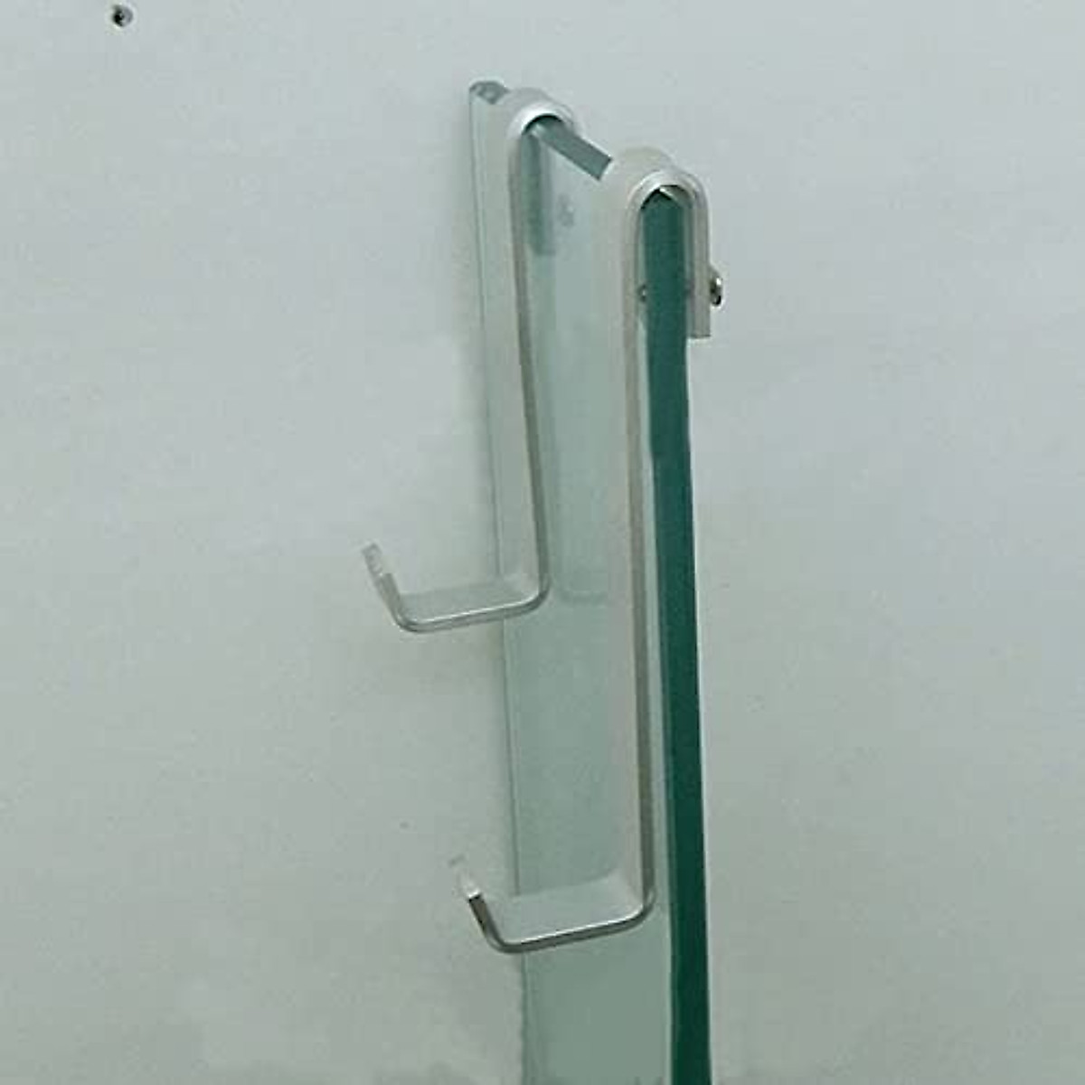 YES Time Shower Glass Door Hooks , 2 Piece Over The Door Hooks for Bathroom Frameless Glass Shower Door, Towel Hanger,Length 10cm/3.93" (Hook Inner Diameter of 9mm/0.35")