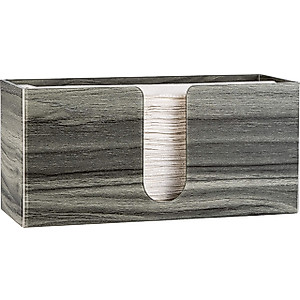 Designer Multifold Acrylic Paper Towel Holder Countertop Dispenser (Grey Wood)