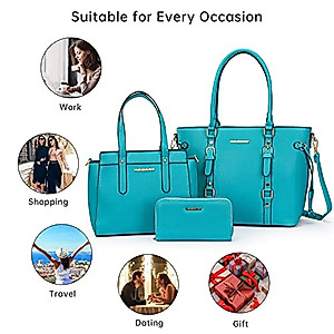 Montana West 3PCS Purses for Women Tote Bag and Wallet Set Shoulder Satchel Crossbody Bags Leather Handbag for Gift Travel Casual Work MWC3-C032WTQ