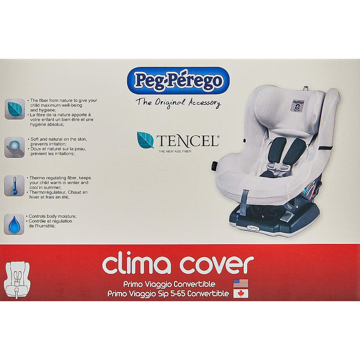 Peg Perego Convertible Clima Cover, White