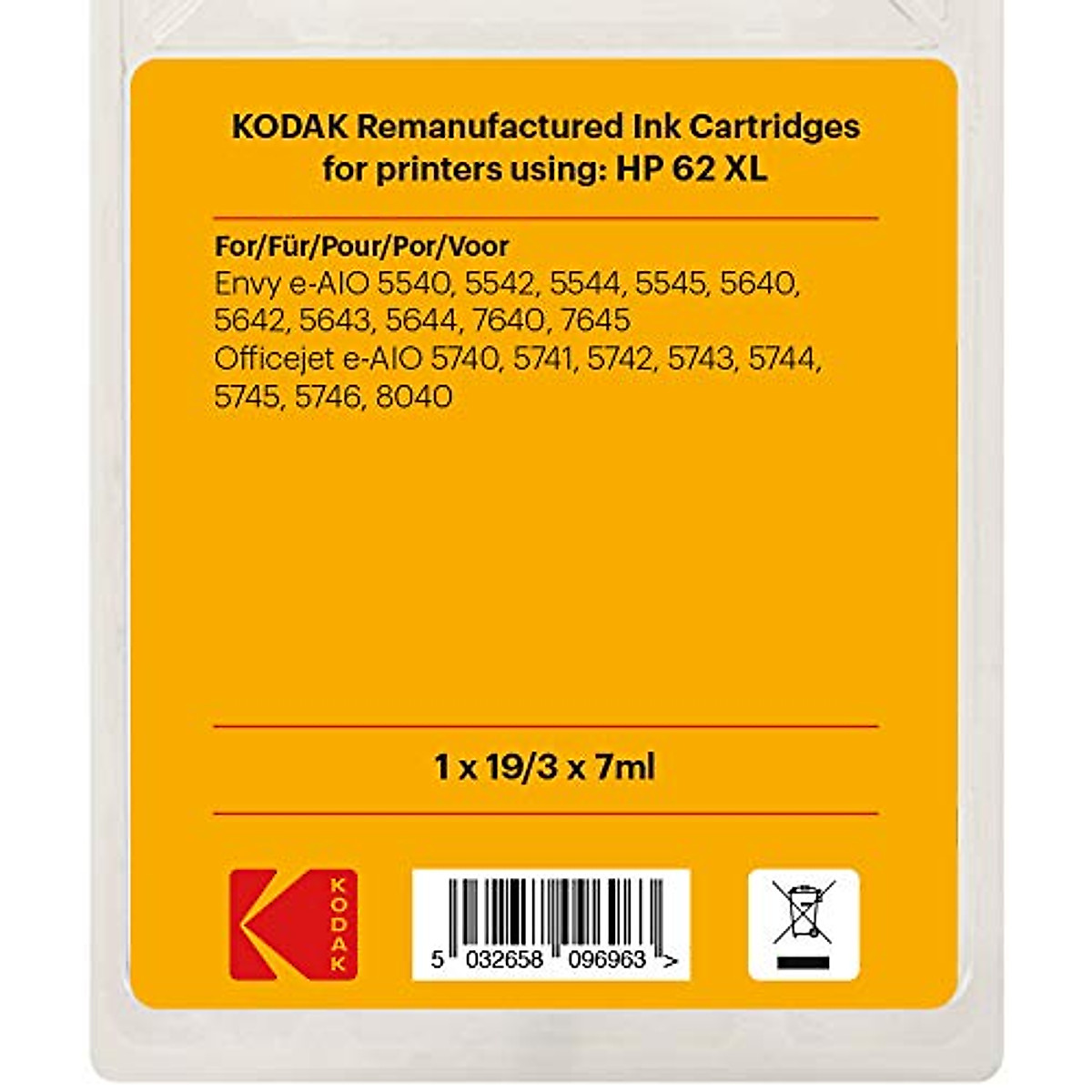 KODAK Ink Cartridge HP 62XL Black and Tricolor (55027)