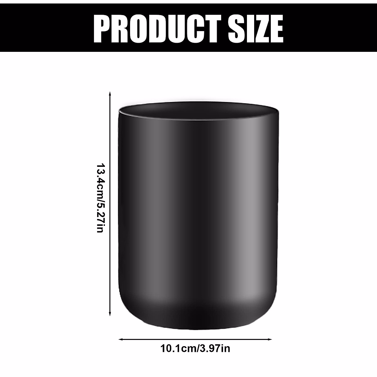 HOMURY Black Ceramic Kitchen Utensil Holder 3.98 × 5.28 Inch Matte Utensil Holder with Non-slip Base Black Ceramic Kitchen Utensil Holder Kitchen Supplies, Countertop Utensil Organizer for Kitchen